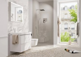 Hansgrohe Unica, sprchová tyč E Puro 650 mm s lehce posuvným držákem a sprchovou hadicí, chromová, HAN-24404000