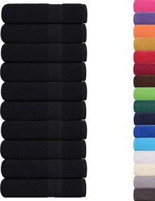Ručníky FROGN 10 ks černé 50x100 cm 360 g/m² 136952