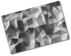Wallmuralia Kuchyňská deska skleněná Abstrakce trojúhleníky 80x52 cm