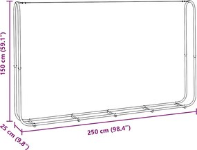 vidaXL Stojan na palivové dřevo 250x25x150 cm Pozinkovaná ocel [4100706]