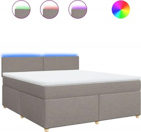 Box spring postel s matrací taupe 180x200 cm textil 3289056