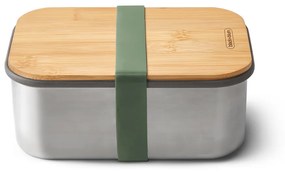 Black+Blum svačinový box s bambusovým víkem 1,25 l, olive, BAM-SB-L010