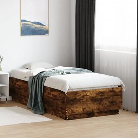 Rám postele kouřový dub 90 x 190 cm kompozitní dřevo 3209755