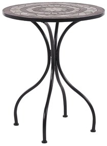 Kovový zahradní bistro stůl ø 60 cm černý CARIANTI Beliani