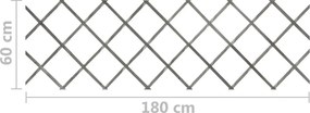 vidaXL Trelážové ploty 5 ks masivní jedlové dřevo 180 x 60 cm [316424] Barva: Šedá