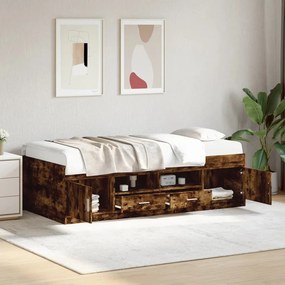 Válenda se zásuvkami bez matrace kouřový dub 90 x 200 cm 3280248