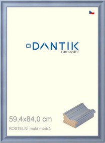 DANTIK rámeček 59,4x84 | KOSTELNÍ malá modrá (Plexi Čiré)