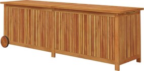 Zahradní úložný box s kolečky 150 x 50 x 58 cm masivní akácie 319713