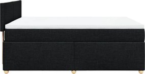 Box spring postel s matrací černá 160x200 cm textil 3286726