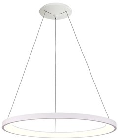 ACB Iluminacion Závěsné LED svítidlo GRACE, ⌀ 78 cm, 80W, CRI90 Barva: Bílá, Teplota světla: 4000K - denní bílá, Stmívání: DALI/PUSH