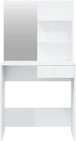 Toaletní stolek sada bílý s vysokým leskem 74,5 x 40 x 141 cm 3114143