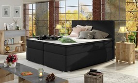 ZETKA DIVALO 180x200 moderní boxspring postel s úložným prostorem černá 180 x 117 x 205 cm