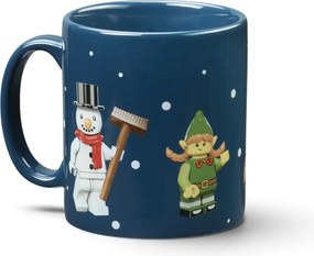 Tmavě modrý keramický dětský hrnek 300 ml Christmas Minifigures – LEGO®