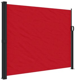vidaXL Zatahovací boční markýza červená 160 x 500 cm