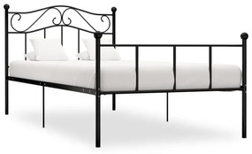 Rám postele černý kov 90 x 200 cm,  284523 HangarStore.cz