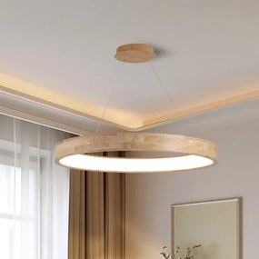 Brilagi -LED Lustr na lanku FALCON WOOD LED/60W/230V 3000/4000/6000K 80 cm dřevo