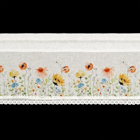 KRÁTKÁ ZÁCLONA NA PÁSCE NATI 150X30 CM KVĚTY