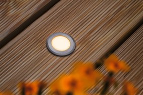 P 94726 LED zemní svítidlo zlaté světlo neláká hmyz IP67 kruhové 50mm 2200K 2,2W 230V hliník umělá hmota/kov - PAULMANN
