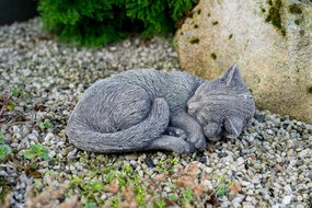 Pierre design Zahradní betonová dekorace Kočka - spící