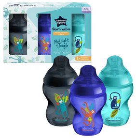 Tommee Tippee Kojenecká láhev C2N Jungle 260 ml 3 ks 0 m+ Blue