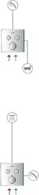 Grohe SmartControl - Baterie pod omítku 2 výstupy chrom