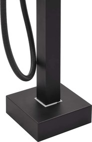 Volně stojící vanová baterie černá nerezová ocel 90 cm 145096