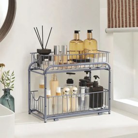 Kuchyňský organizér stříbrný AUK-E1017 CR
