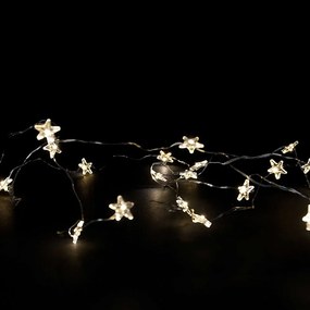 Butlers STAR LIGHTS LED Světelný řetěz drátěné hvězdy s USB 50 světel