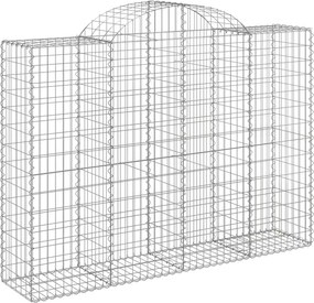 Klenuté gabionové koše 10ks 200x50x140/160cm pozinkované železo 3146370