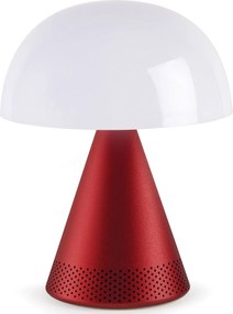 Led lampa Mina Audio s bluetooth reproduktorem L tmavě červená