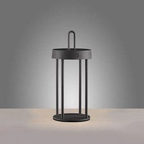 LD 19300-18 ANSELM LED stolní lampa na baterie černá 28cm dotykový stmívač IP44 zahradní svítidlo 2700K - JUST LIGHT