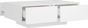vidaXL Konferenční stolek 90 x 60 x 31 cm dřevotříska [804175] Barva: Bílá