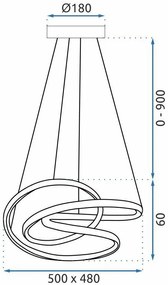 Toolight Závěsné svítidlo black G006-CP
