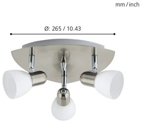 EGLO 90986 - Bodové svítidlo ENEA 3xE14/40W