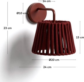 LED nástěnné solární venkovní svítidlo (výška 23 cm) Aldet – Kave Home