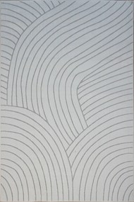 BE Koberec Zen Garden Collection 2402 WHITE - bílý obdélníkový Rozměr: 120x180 cm