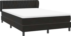 Box spring postel s matrací černá 160x210 cm samet 3317783