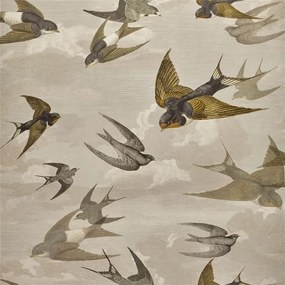Tapeta CHIMNEY SWALLOWS SKY SEPIA, kolekce PICTURE BOOK PAPERS