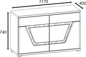 Sconto Komoda BONN ořech