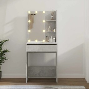 vidaXL Toaletní stolek s LED 60 x 40 x 140 cm [808832] Barva: šedá sonoma