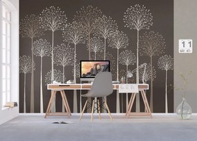 Fototapeta na míru Šedé Vysoké Stromy | Vliesová fototapeta na zed' | DFT5P352275