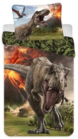 Bavlněné dětské povlečení na jednolůžko 140x200 cm Jurassic World "Volcano" – Jerry Fabrics