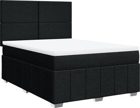 Box spring postel s matrací černá 160x200 cm textil 3291714