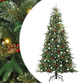 Umělý Skládací Vánoční Strom s stojanem Zelená 240 cm PE a PVC 3397448