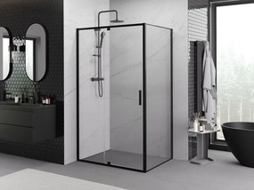 Mexen Exo sprchový kout otevíratelný 125 x 75 cm, transparentní, černý - 819-125-075-70-00