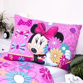 Jerry Fabrics Povlečení Minnie Bows and Flowers 140x200, 70x90 cm