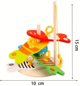 Montessori dřevěné hračky - ryby s udicí