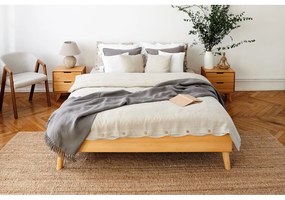 Dvoulůžková postel z bukového dřeva 200x200 cm Greg - The Beds