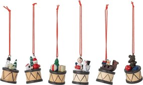 Dřevěné vánoční ozdoby v sadě 6 ks ø 3 cm Bertie – Bloomingville