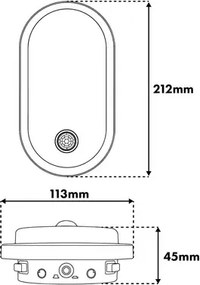 MCE534 W bílá / Venkovní LED svítidlo / senzor pohybu PIR